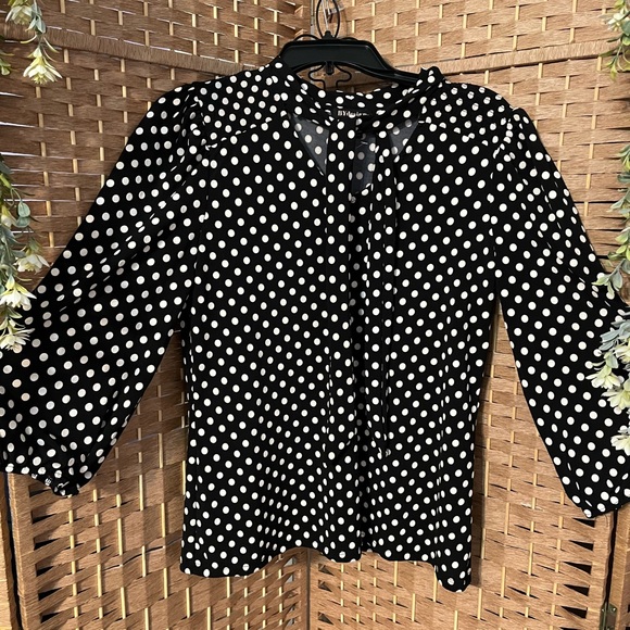 Bydesign | Tops | Bydesign Perky Polka Dot Blouse | Poshmark